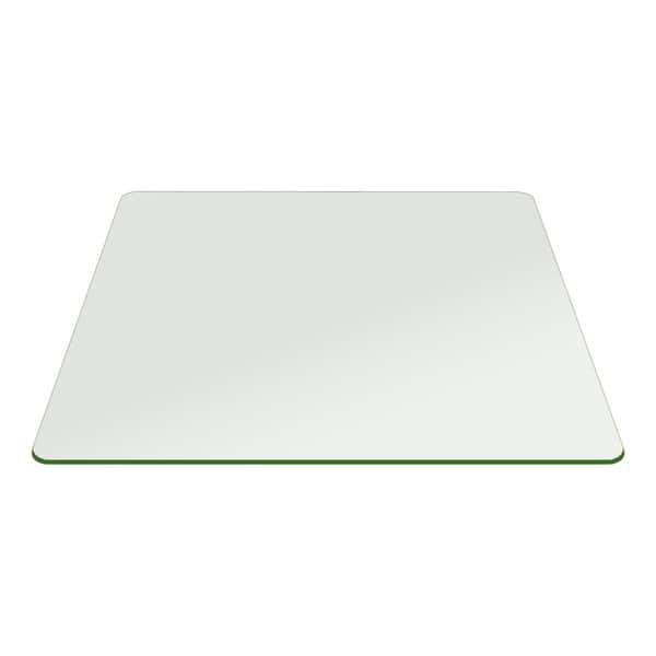 Square Glass Table Top 1/4" Thick Flat Edge Eased Corners Tempered by ...