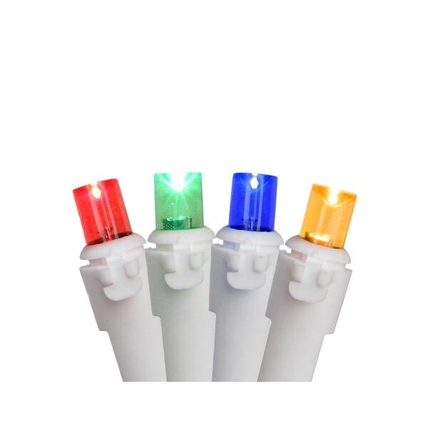 Multi Colored LED Christmas Lights on White Wire - Bed Bath & Beyond ...