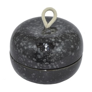 Three Hands Ceramic Round Box - Black - Bed Bath & Beyond - 18057726