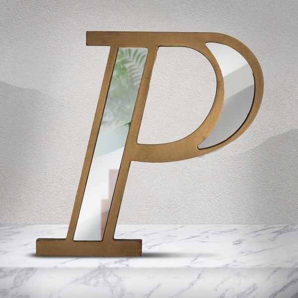 DISCONTINUED - American Art Decor Gold Wall Letter with Acrylic Mirrors ...