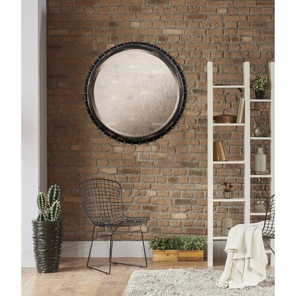 Cap 36 Inch Height Vintage Metal Wall Mirror - Bed Bath & Beyond - 18062628