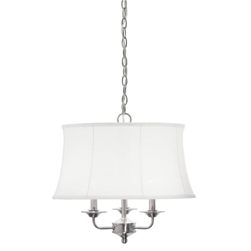 Aztec Lighting Traditional 3-light Brushed Nickel Chandelier ...