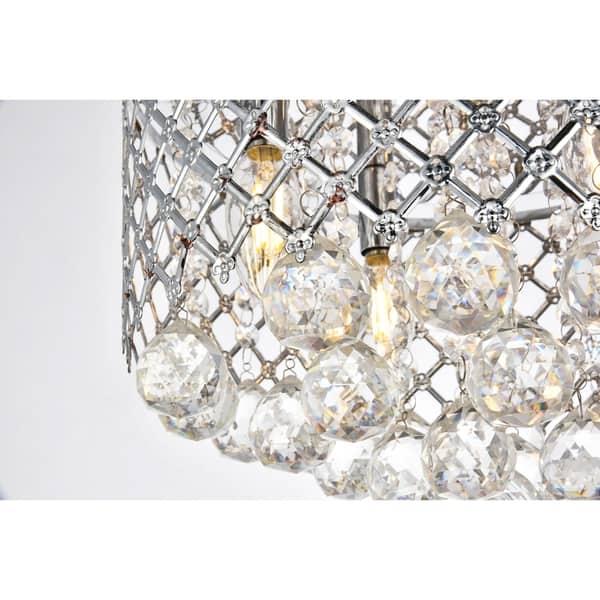 Tully Collection Flushmount D13.5 H9.4 Lt4 Chrome Finish - Silver - Bed ...