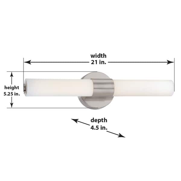 George Kovacs Saber Ii Brushed Nickel And Etched Opal LED Bath - Bed ...