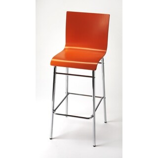 Handmade Watney Orange Bar Stool (Taiwan) - Bed Bath & Beyond - 18072620