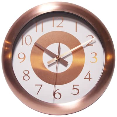 10 in SILENT Copper Wall Clock Copper Classic by Infinity Instruments ...