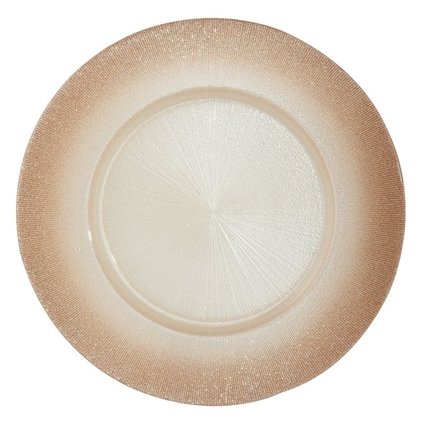 Heim Concept Set of 4 Elit Glass Dining Charger Plates - Bed Bath ...