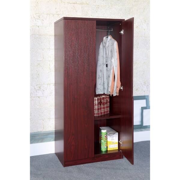 Copper Grove Mandevilla 2-door Brown Wardrobe w/ 2 Bottom Shelves - Bed ...