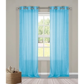 Duck River Metallico Linen Metalic Curtain Panel Pair - 40x84" - Bed ...