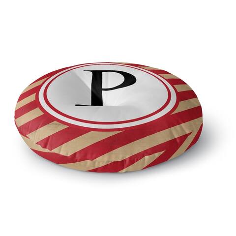 Kavka Designs Monogram Letter P Red/Ivory Floor Pillow - Overstock ...