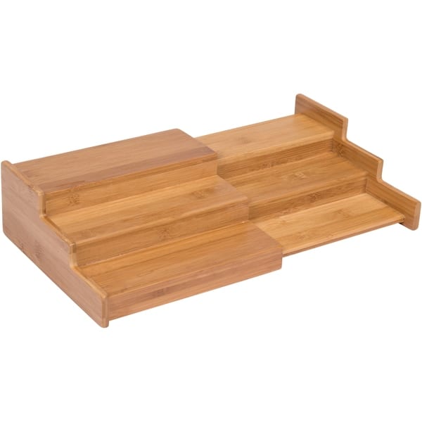 Bamboo Expandable 3-Tier Spice Rack and Cabinet Organizer by Trademark ...