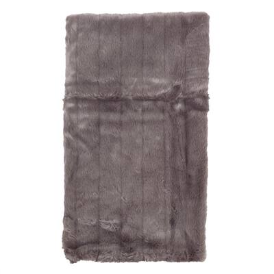 Faux Fur Plush Sable Poly Filled Throw Blanket - Overstock - 18113240