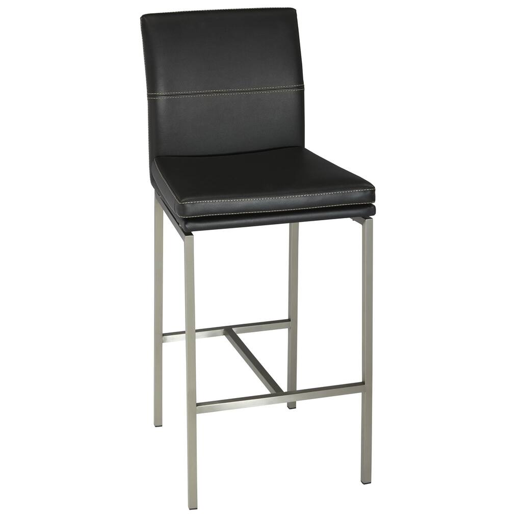 Leggett & Platt Phoenix Metal Bar or Counter Stool with Black ...