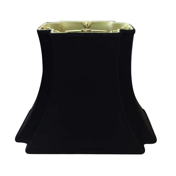 Royal Designs Rectangle Bell Inverted Corner Designer Lamp Shade, Black ...