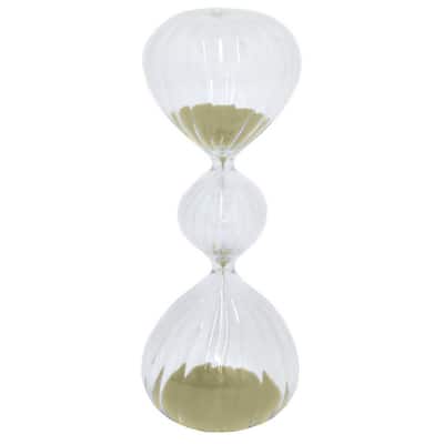 Three Hands Glass Sand Timer - Gold - Overstock - 18147351