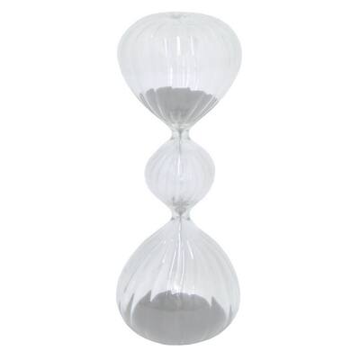 Three Hands Glass Sand Timer - Silver - Overstock - 18147361