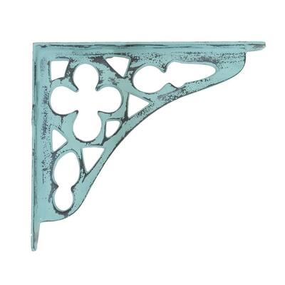 Three Hands Corner Bracket - Verdigris - Overstock - 18148654