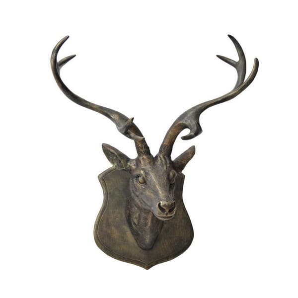 Benzara 63896 Resin Deer Head Wall Decor - Bed Bath & Beyond - 18148672