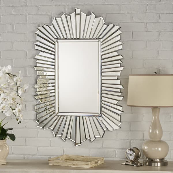 Graydon Star Burst Rectangular Wall Mirror by Christopher Knight Home ...