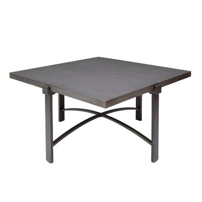 Lewis Coffee Table with Square Metal Top - Overstock - 18152776