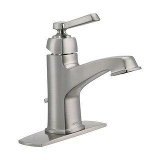 Moen Boardwalk Single Handle Lavatory Faucet 4 in. Brushed Nickel - Bed ...