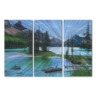 Metal Wall Art Maligne Lake Glen Frear - Bed Bath & Beyond - 18174135