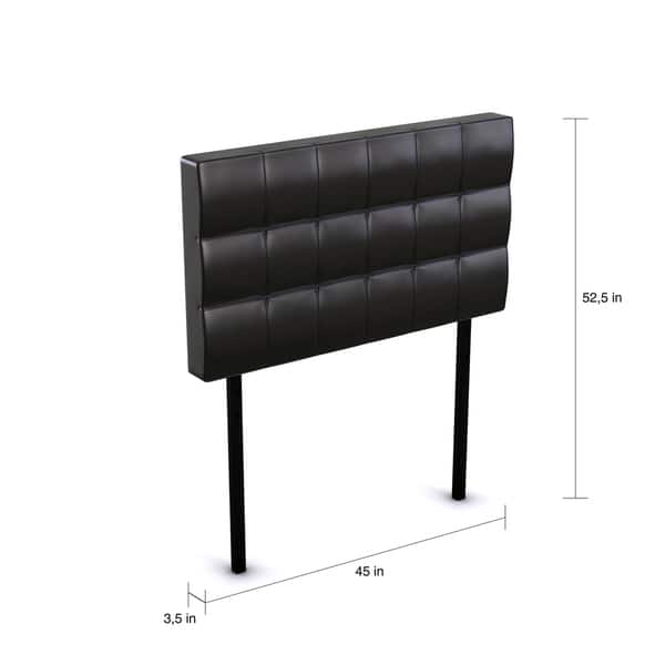 Porch & Den Maltman Twin-size Tufted Button Faux Leather Headboard ...