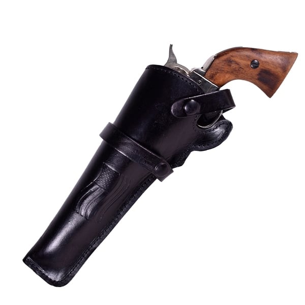 Wild Bill 4" to 6" Leather Revolver Holster/ Old West Holster/ Cowboy ...