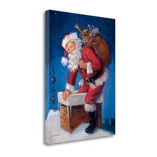 Santa In Chimney By Susan Comish, Gallery Wrap Canvas - Bed Bath ...