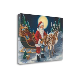 Santa With Lantern By Susan Comish, Gallery Wrap Canvas - Bed Bath ...