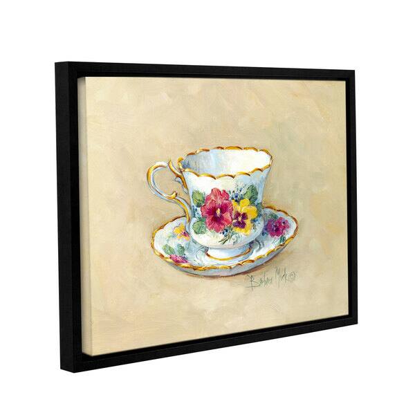 Barbara Mock's Pansey Teacup 2, Gallery Wrapped Floater-framed Canvas ...