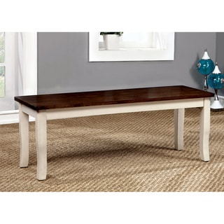Furniture of America Quat Country Solid Wood Rectangular Dining Bench ...