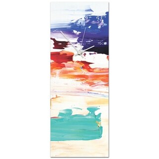 Celeste Reiter 'Urban Earth v4 Clock Large' 9in x 24in Modern Wall ...