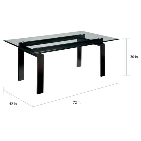 Furniture of America Weer Contemporary Walnut 72-inch Dining Table ...