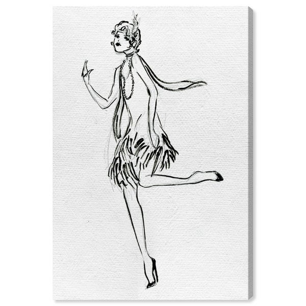 Oliver Gal 'Fashion Flapper Sketch' Fashion and Glam Wall Art Canvas ...
