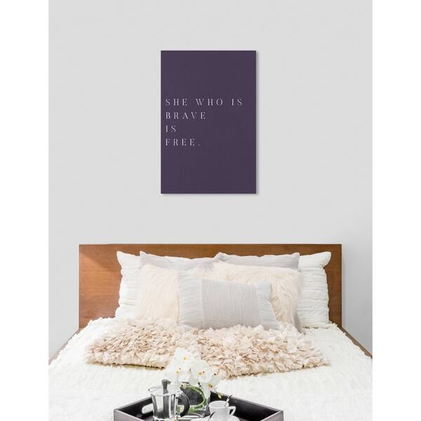 Oliver Gal 'She Is Brave and Free Amethyst' Typography and Quotes Wall ...