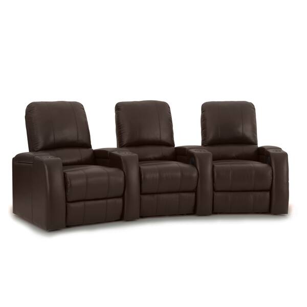 Octane Storm XL850 Manual Leather Home Theater Seating Set (Row of 3 ...