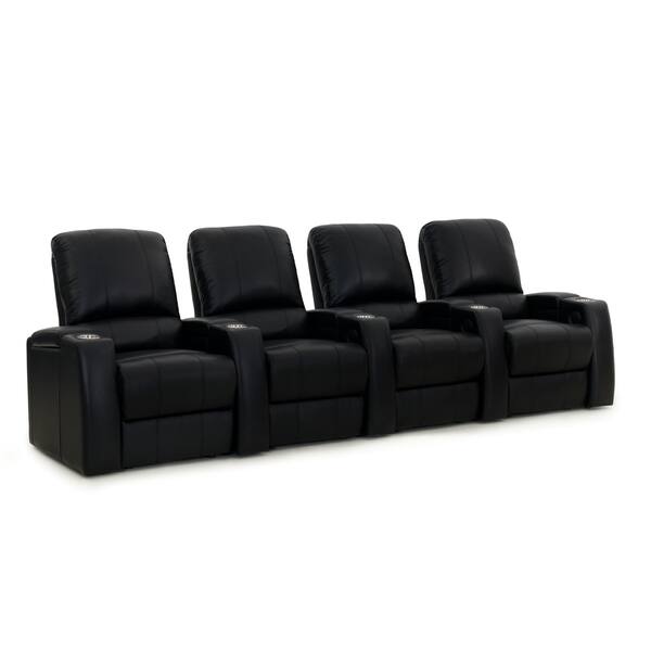 Octane Storm XL850 Manual Leather Home Theater Seating Set (Row of 4 ...