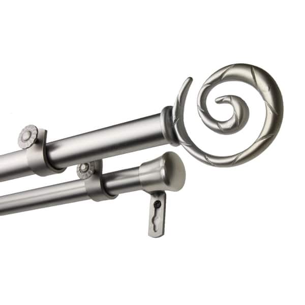 InStyleDesign Radial Adjustable Double Curtain Rod - On Sale - Bed Bath ...