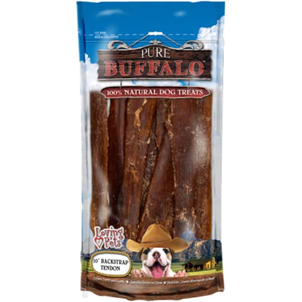 Pure Buffalo 10" Backstrap Tendon Dog Treat 10/Pkg - Bed Bath & Beyond ...