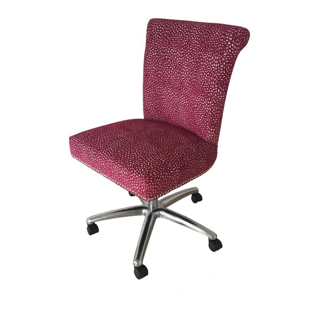 Felicia Home Office Chair Raspberry Confetti Chenille - Overstock ...
