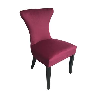 2 pack Cosmo Button Tufted back chair- Raspberry Mistral Linen ...