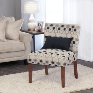Porch & Den Ames Geometric Pattern Accent Chair with Pillow - Bed Bath ...