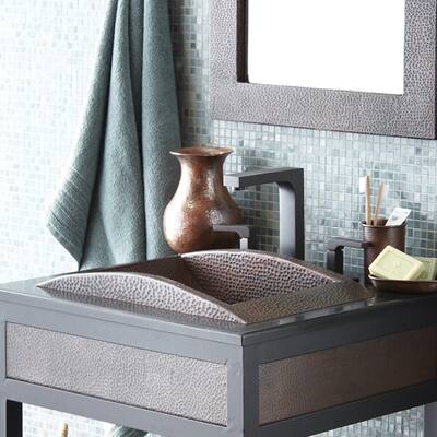 Eclipse Antique Copper Drop-in Bathroom Sink - Overstock - 18235374