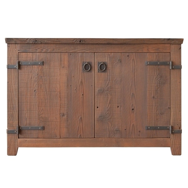 Americana Whitewash 48-inch Reclaimed Wood Bathroom Vanity (Base Only ...