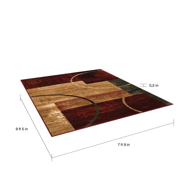 Porch & Den Fellsway Red Rectangle Plush Indoor Area Rug - Bed Bath ...