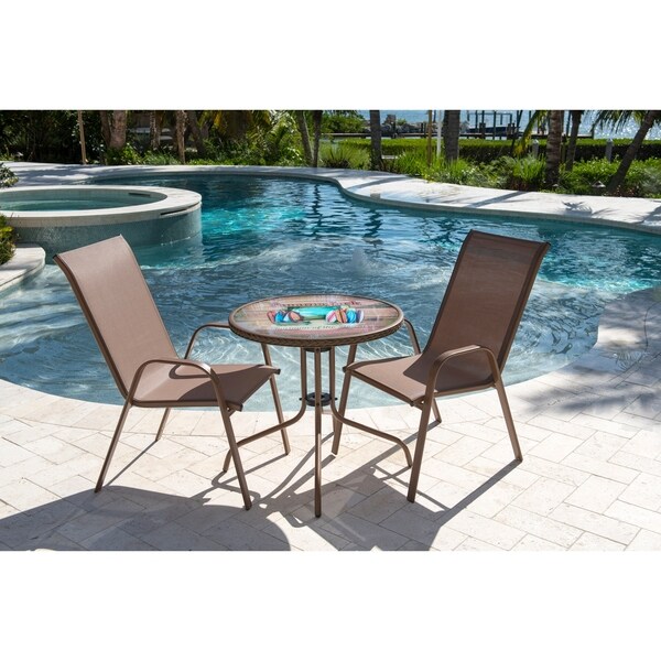 Panama Jack Cafe 3 PC Chairman of the Board High back Sling Bistro Set Bed Bath Beyond 18250648