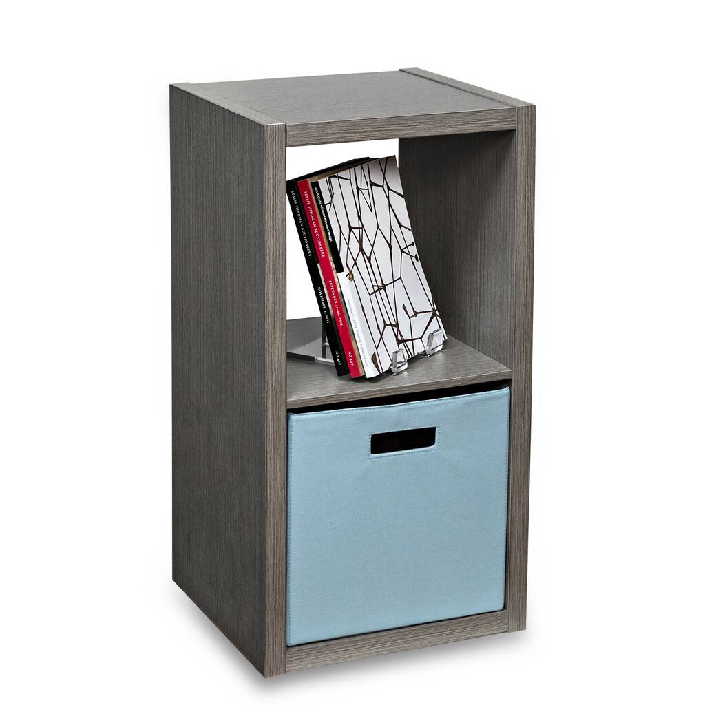 Honey-Can-Do SHF-01458 2-Cube Organizer, Weathered Teak - Overstock ...