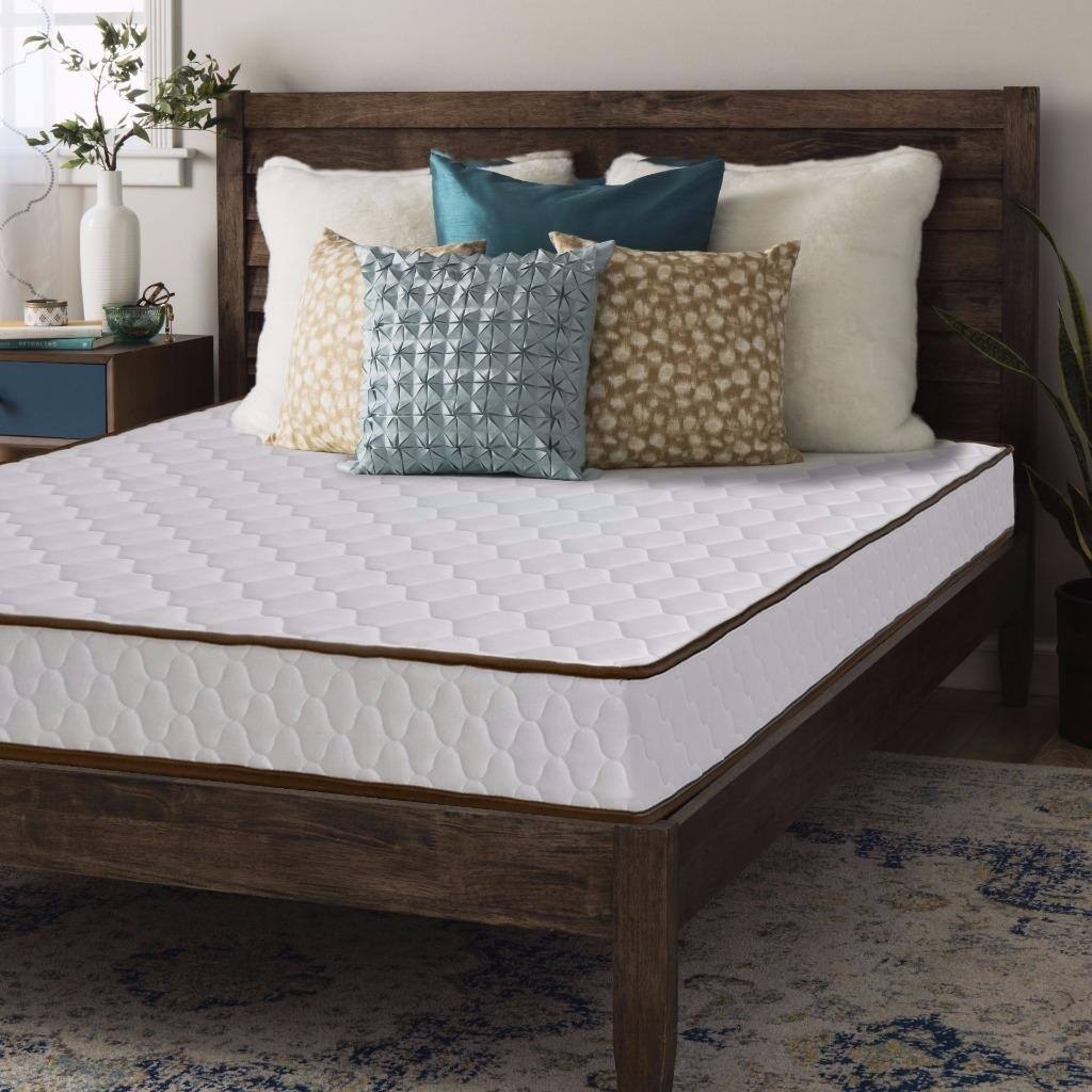 Queen Size Mattress Tight Top Innerspring 7 Inch By Crown Comfort ...