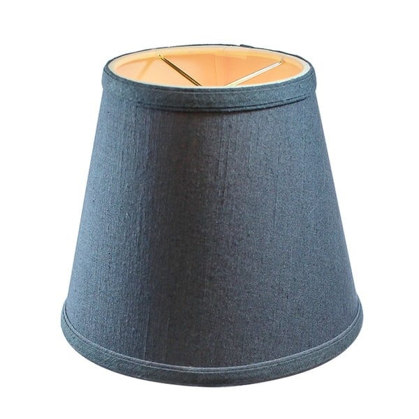 5x8x7 Textured Slate Blue Hard Back Lampshade with Gold Lining-Edison ...